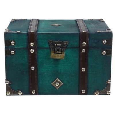 Retro Style Storage Box Handheld Vintage Treasure Chest Jewelry Case ...