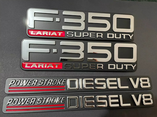 Set of 4 Side Door fender Emblems For 99-04 F350 LARIAT Superduty ...