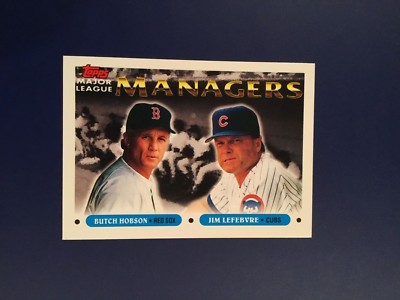 1993 Topps # 502 JIM LEFEBVRE / BUTCH HOBSON Mgr Red Sox Cubs Baseball ...