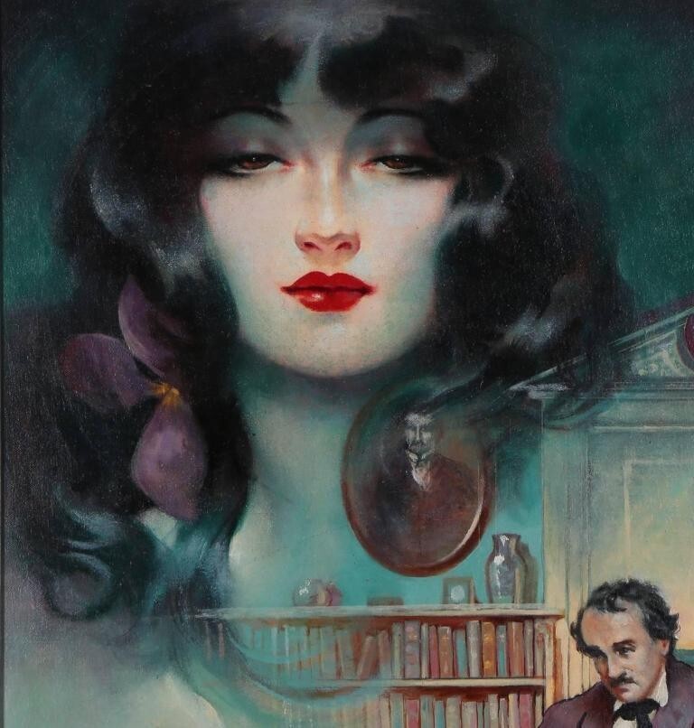 The Raven – Henry Clive 1921 Art Print – Deco Surrealist Femme Fatale ...