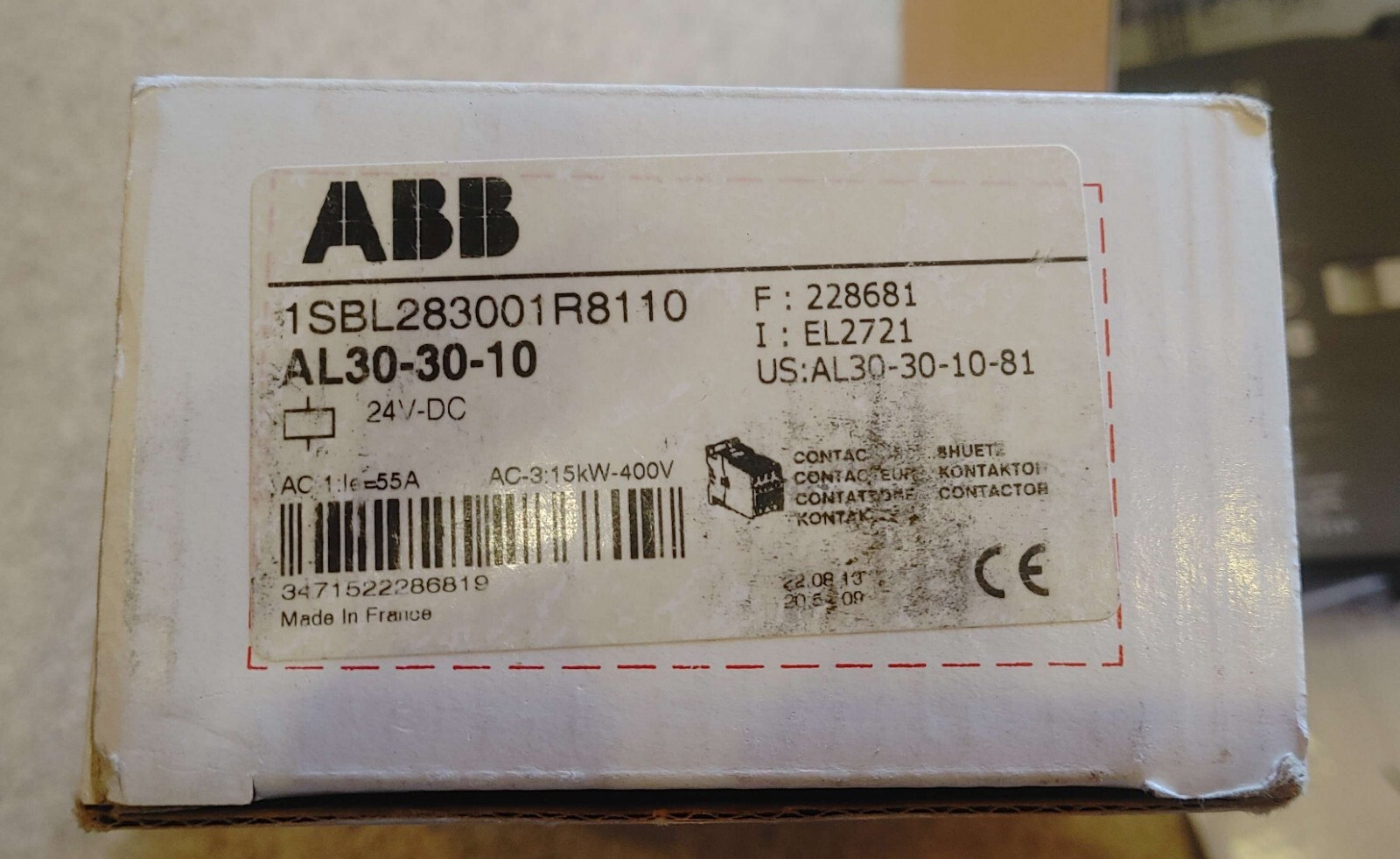 ABB AL30-30-10-81 Non-Reversing Contactor 24 VDC for sale online | eBay