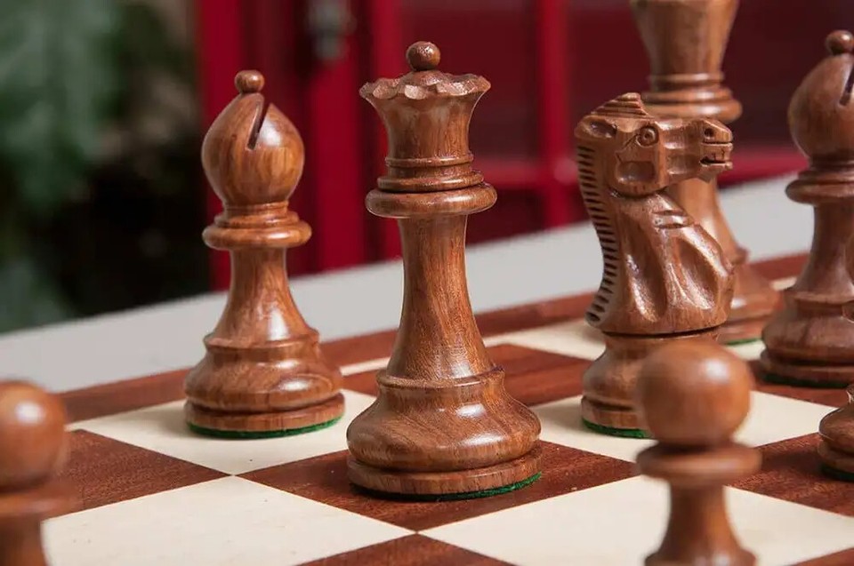 Grandmaster Chess Set, Box & Board Combination - Golden Rosewood ...