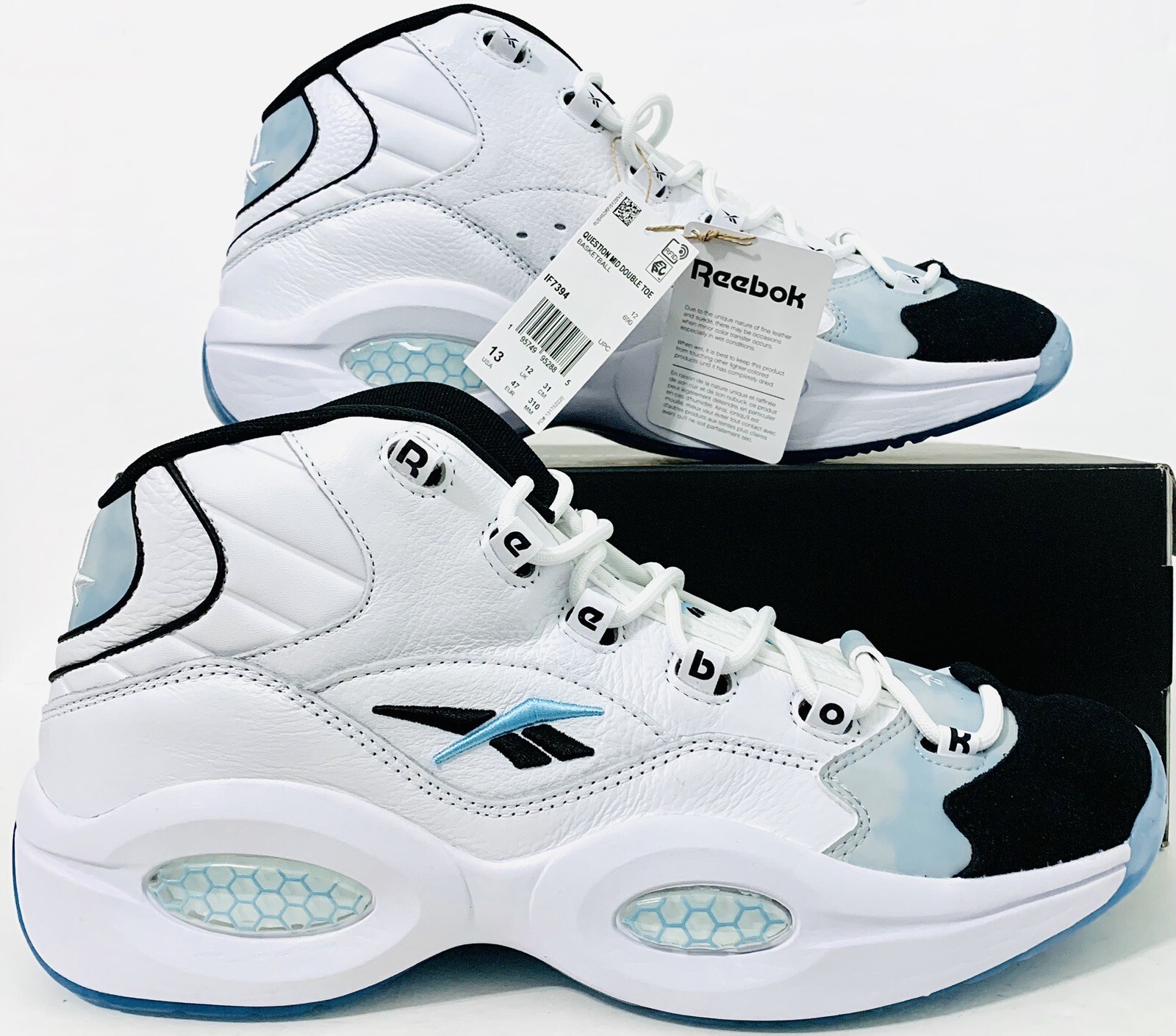 Size 13 - Reebok Anuel AA x Question Double Toe Mid Caribbean Sky for ...