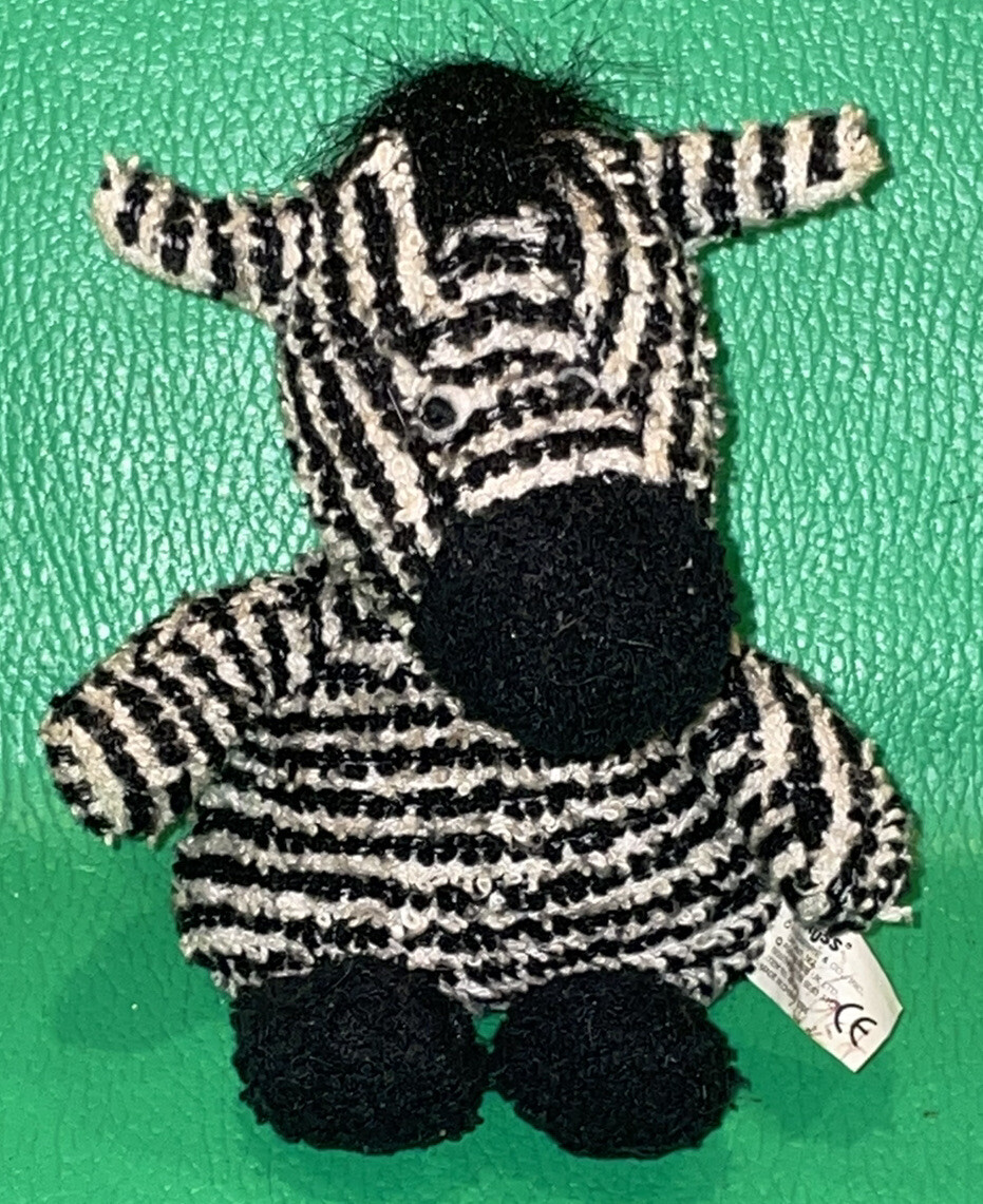 Russ Zippy Zebra 4154 Plush Home Buddies Floppy Terry Bean Bag White ...