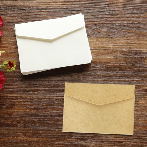 A7 Size Plain Kraft Gift Envelopes - Mini Paper Card Baby Party Wedding ...