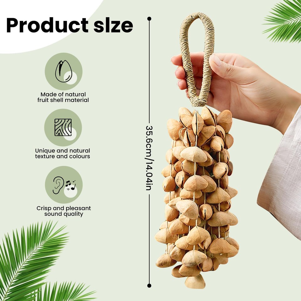 African Natural Hand Shaker Cacho Seed Rattle Bracelet Anklet Handbell ...