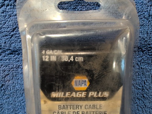 Napa 12" Battery Cable - 4 Gauge - Part #781115 - Switch to Starter ...