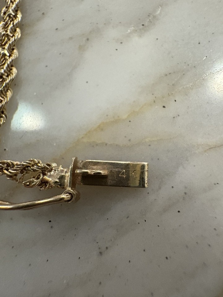 14k Yellow Gold Round Diamond Braided Rope Chain Style Bracelet | eBay