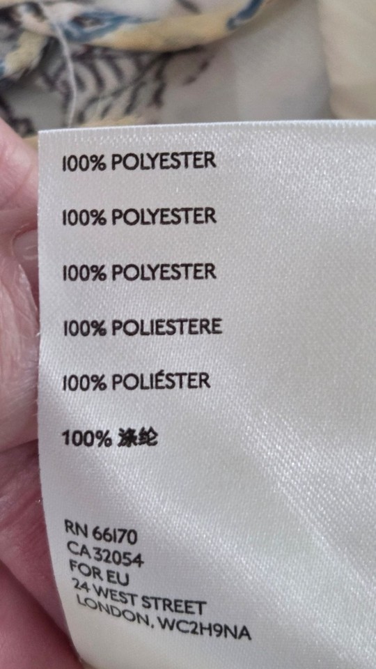 Free People Medium Blue Nile Top Floral Print Boho Batwing Sleeve ...