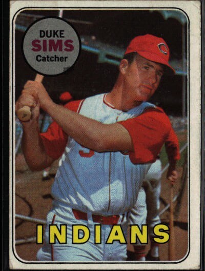 1969 Topps Duke Sims #414 Cleveland Indians | eBay