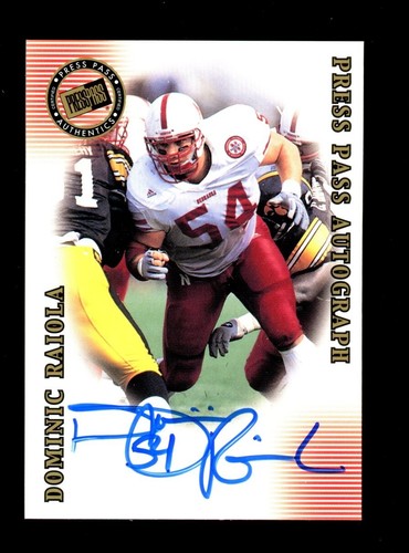 2001 Press Pass SE Autograph Dominic Raiola RC Rookie ON CARD AUTO | eBay