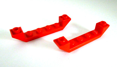 2 x LEGO® 52501 System,Bausteine in 1x6 schräg negativ rot Neuware ...