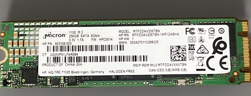 256GB SSD Solid State Drive Micron 1100 MTFDDAV256TBN 256 GB M.2 2280 ...