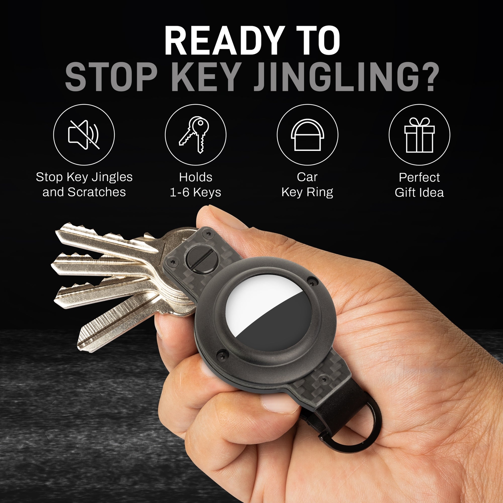 Rossm Airtag Key Organizer - Minimalist Metallic Key Holder | Holds 2-6 Keys | eBay