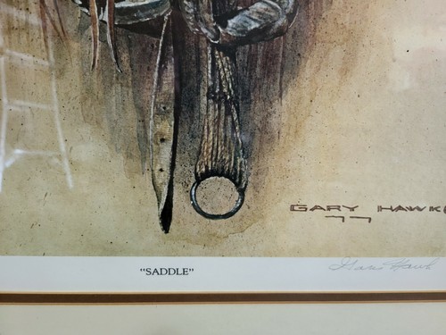 1977 Gary Hawk Signed Lithograph "The Saddle" #114/300 | eBay