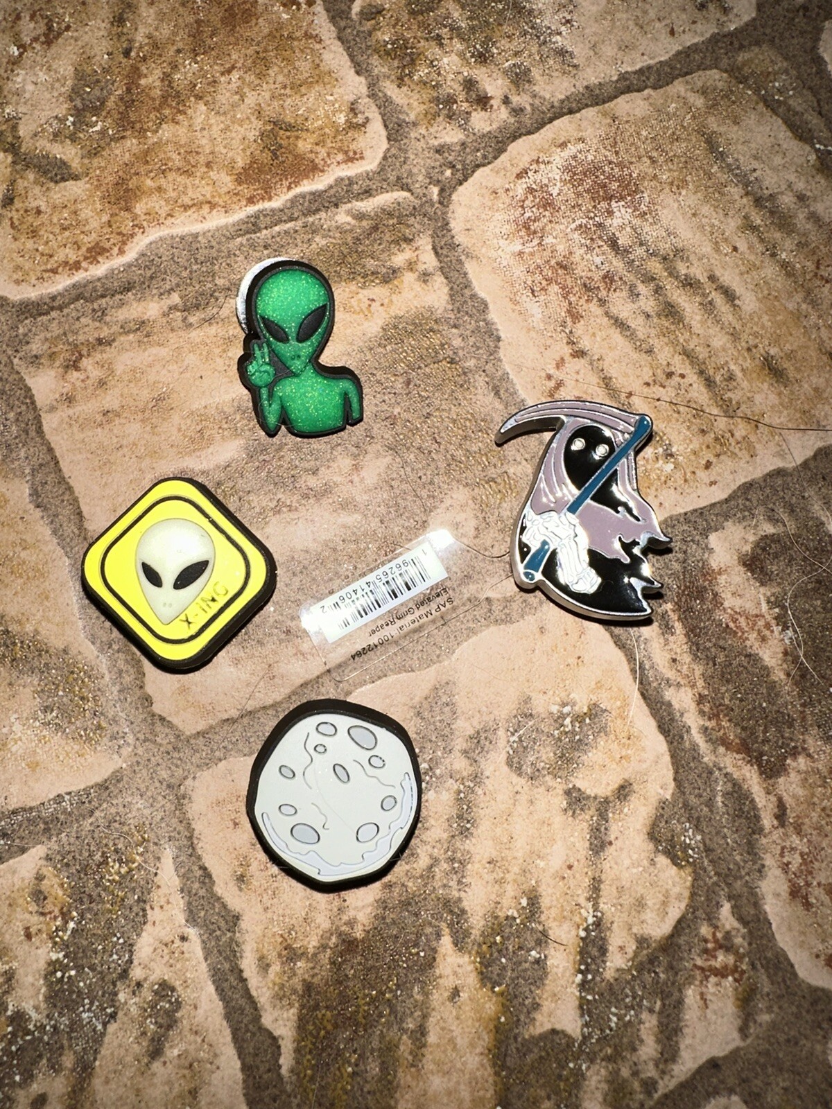 Lot Of 4 Jibbitz Charms For Crocs Shoes Alien Grim Reaper NWOT ...