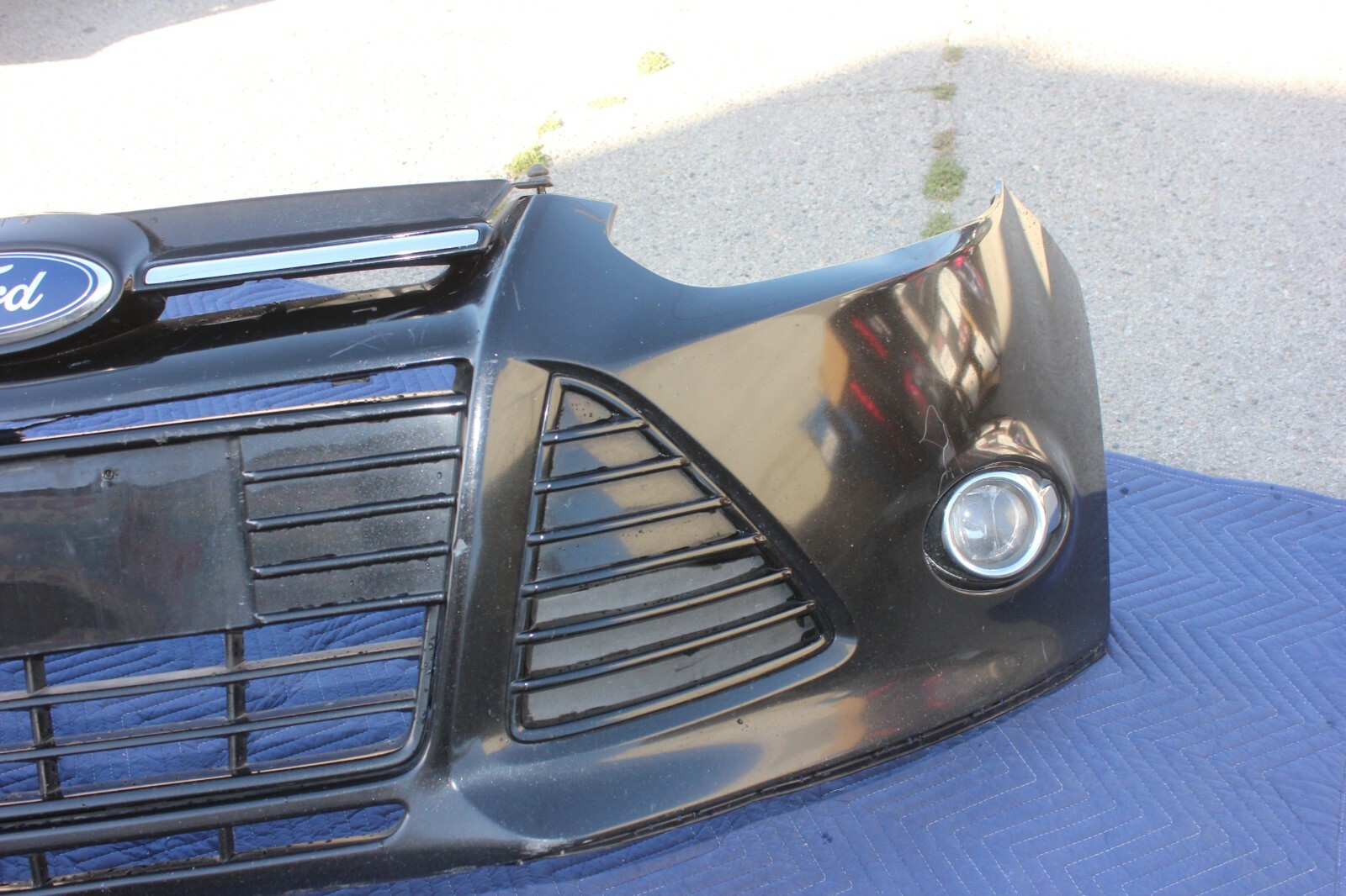 12-14 FORD FOCUS FRONT BUMPER GRILL FOG LIGHT ASSEMBLY DARK GRAY ...