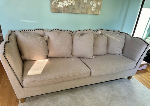Beautiful Linen Sofa | eBay