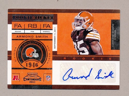 2011 Playoff Contenders Rookie Ticket Auto #113 Armond Smith RC | eBay