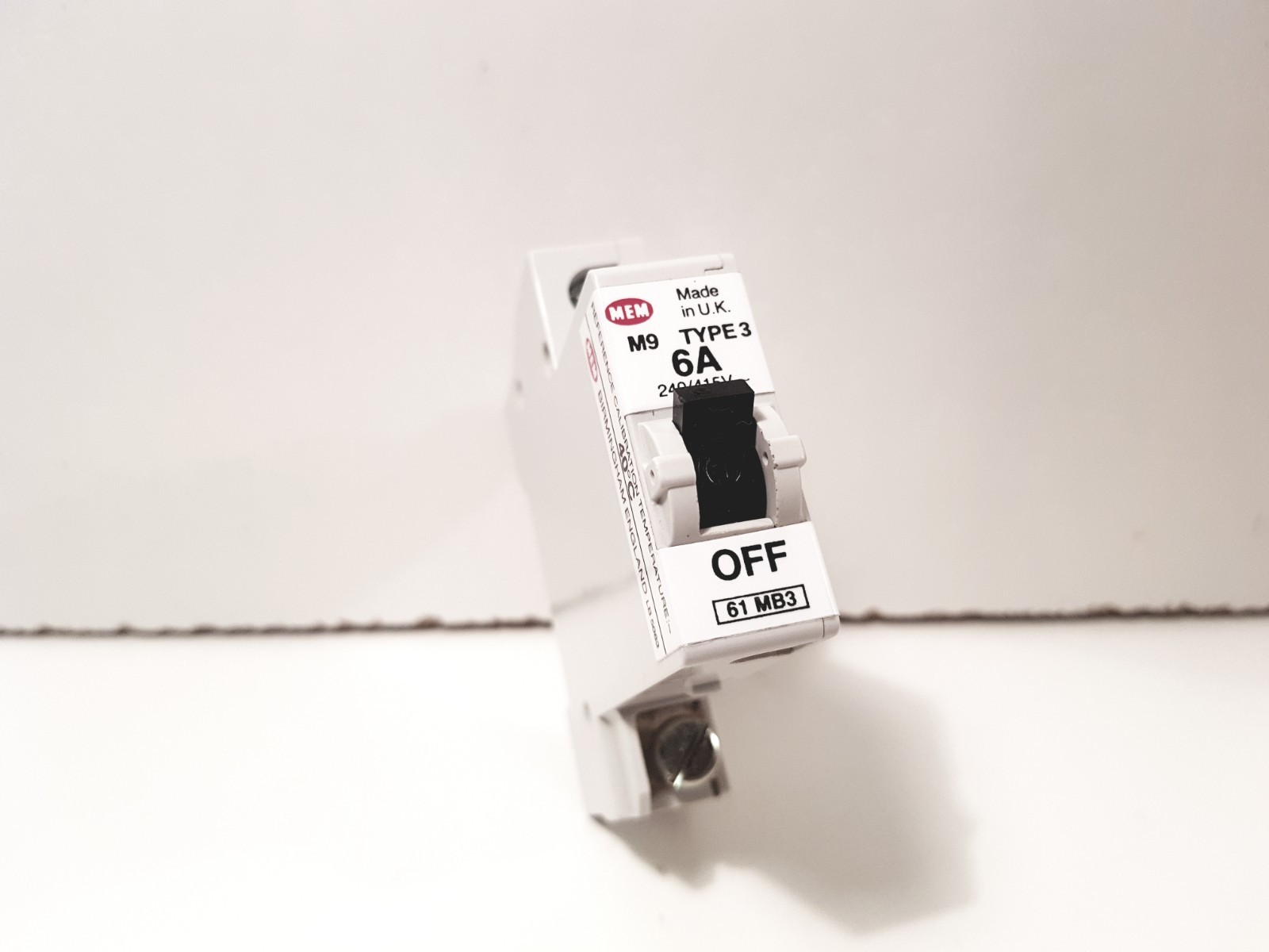 MEM MEMSHIELD 1 MCB CIRCUIT BREAKERS M9 6A 10A 16A 20A 32A TYPE 2, 3, 4 ...