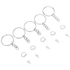 150pcs Key Ring with Chain Split Jump Rings with Screw Eye Pins DIY ...