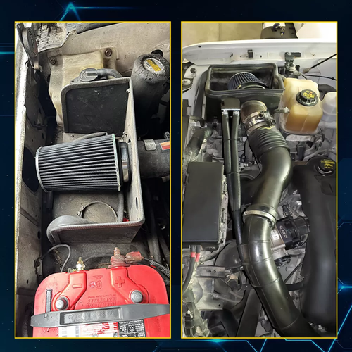 BLACK Short 6" 152mm Inlet Truck Air Intake Cone Replacement Dry Air ...