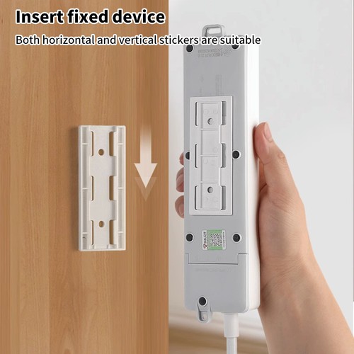 Wall-Mounted Plug Fixer Sticker Punch-free Home Self-Adhesive Socket ...