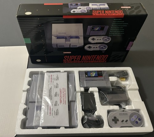 SUPER NINTENDO SNES CONSOLE SET ORIGINAL TOYS R US STORE KIOSK DISPLAY ...