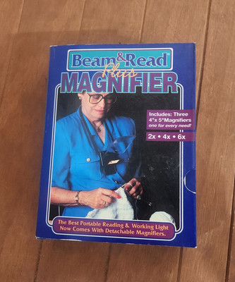 Beam & Read Plus Magnifier 2x 4x 6x Hands Free Battery Operated | eBay