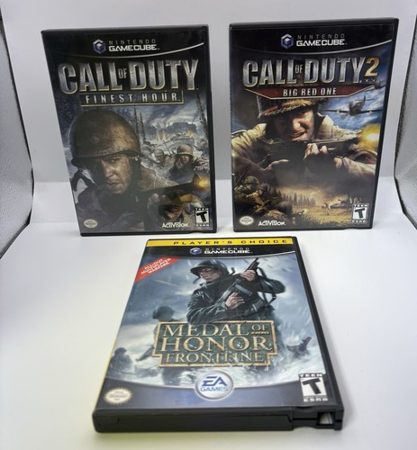 Nintendo GameCube Call Of Duty, Medal Of Honor Lot Of 3 Games Tested w ...