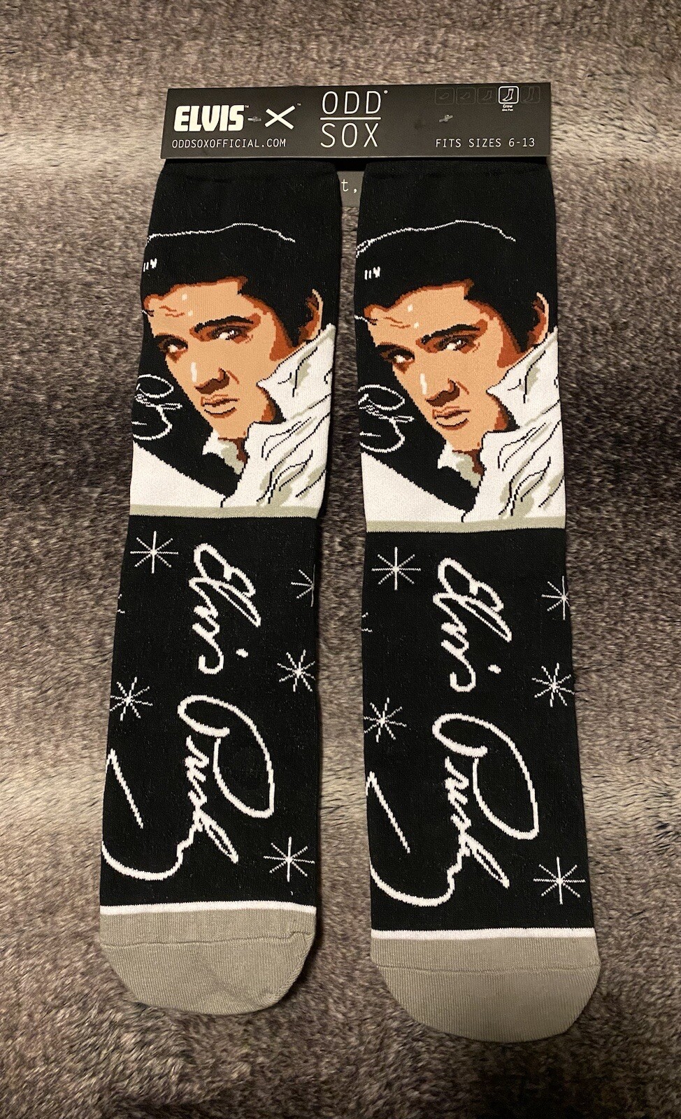 NWT Elvis Odd Socks Fits Sizes 6-13 Crew Socks 1 Pair | eBay