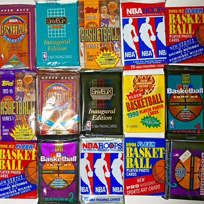 Lot of 55+ Vintage Basketball Cards In Factory Sealed Unopened NBA ...
