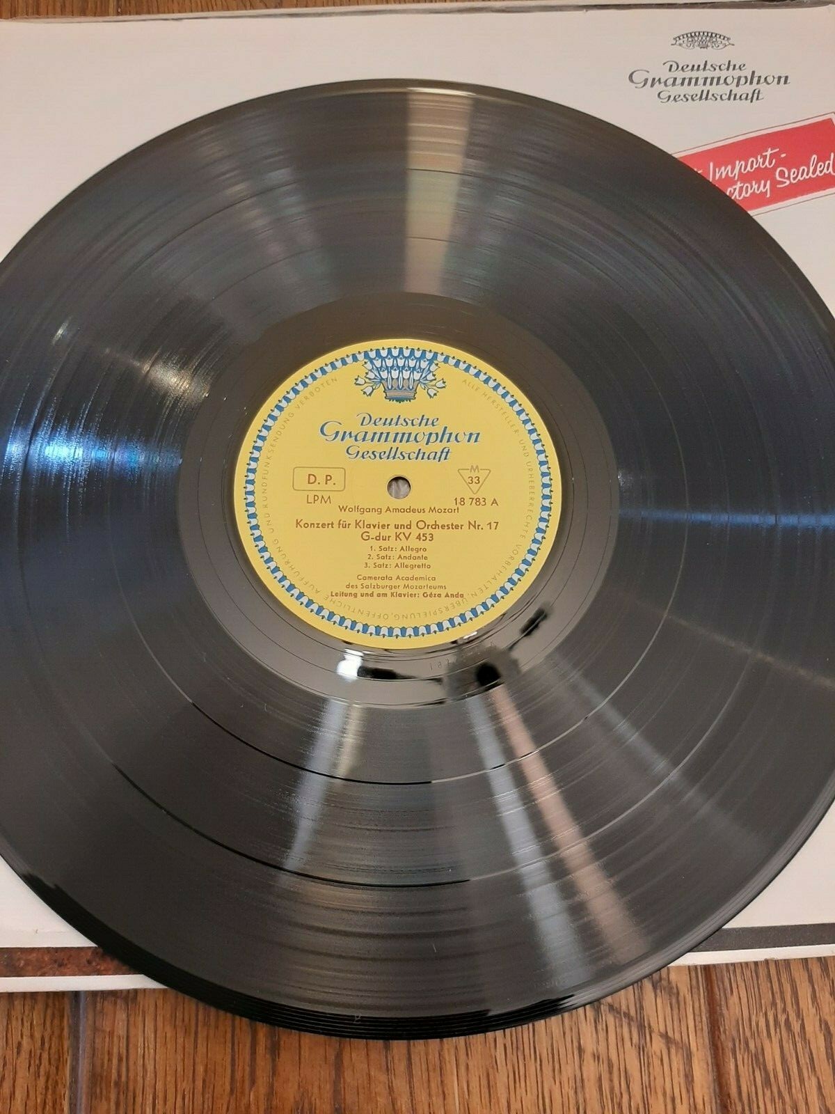 Geza Anda -Mozart Piano Concertos No. 17 IN G / No. 21 IN C. DGG LPM 18 ...