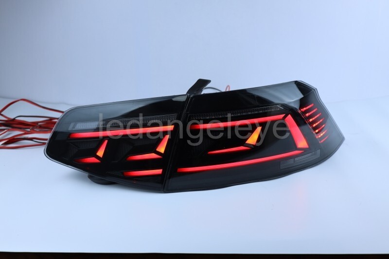 Black LED tail lights For European Passat B8 LED tail back lamps 2017 ...