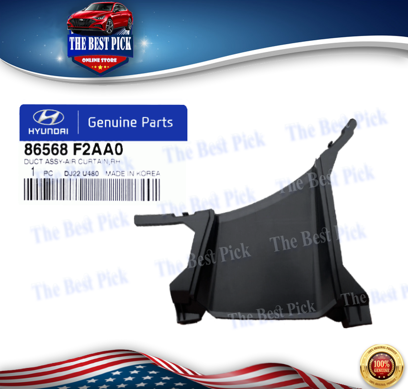 GENUINE Front Bumper Air Curtain Duct RIGHT for Hyundai Elantra 19-20 ...