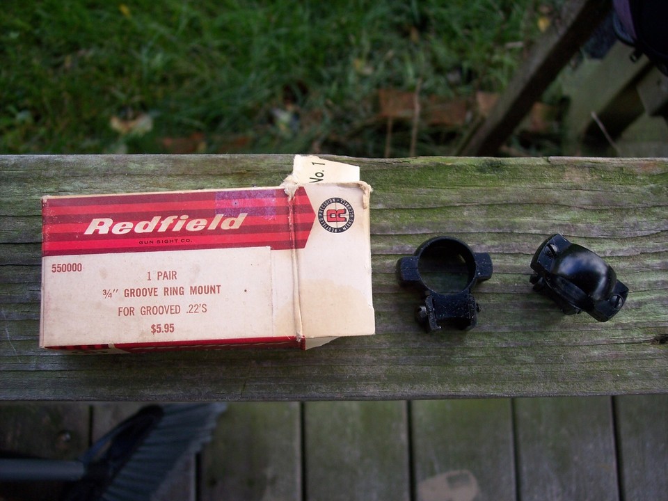 3/4" Redfield Rimfire Scope Rings ~22 Rail~ NOS | eBay