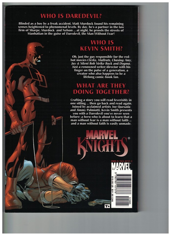 DAREDEVIL (1999 series) Vol 1 Guardian Devil TP TPB Kevin Smith 6th ...