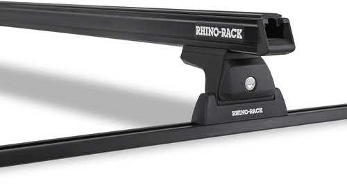 Rhino HD RLT600 Trackmount Black 1 Bar Roof Rack for FORD F350 4dr Ute ...