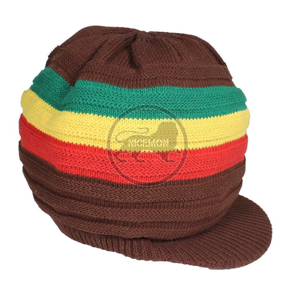 Jamaica Rasta Roots Africa Rastafari Marley Short Crown Hat Cap 100% ...