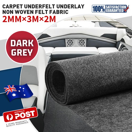 3M*2M Auto Felt Trunk Lining Carpet Floor Rugs Dark Grey Underlay Anti ...