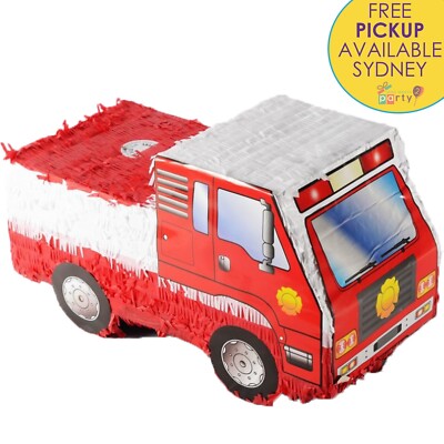FIRE ENGINE FIREFIGHTER PARTY SUPPLIES 3D TRUCK PINATA PINYATA GAME ...