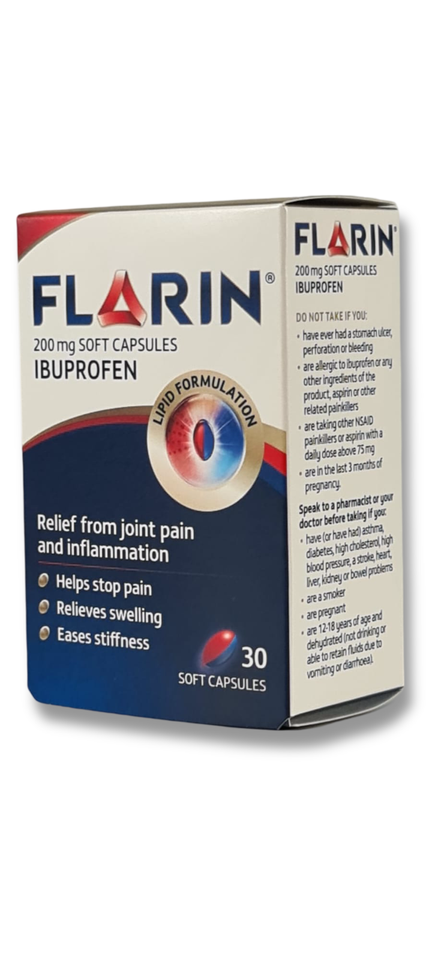 Flarin 200mg Joint Pain Inflammation Relief Soft Capsules - 30 | eBay UK