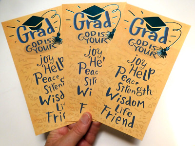 3 Cards DaySpring Graduation Religious God is Your Friend Gift Insert ...