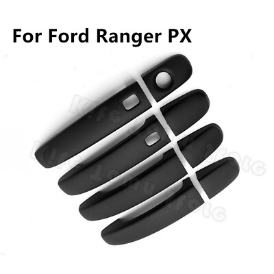 AU Matte BLACK DOOR HANDLE COVER For Ford Ranger PX3 XLT XLS Wildtrak ...