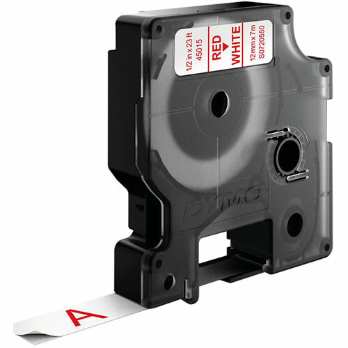 Dymo DYM45015 LabelPoint 300 D1 Label Tape, 1/2" x 23 ft, Red on White ...