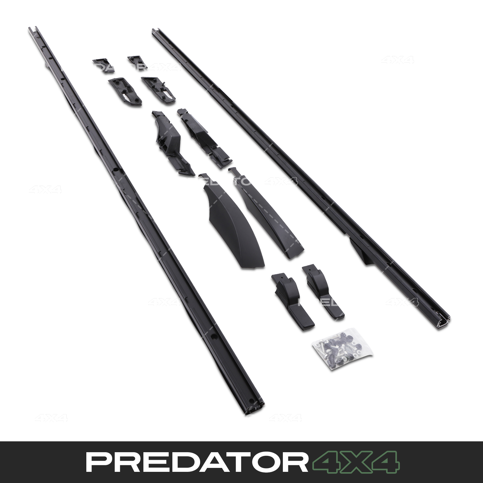 ROOF RAILS FOR LAND ROVER DISCOVERY 3 4 04-16 FULL LENGTH BLACK ...