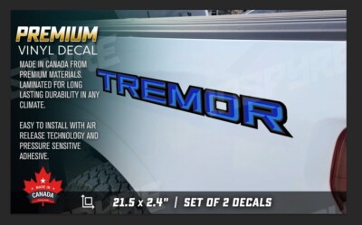 Ford F-150 Tremor Custom Blue/Black Off Road Decals/Stickers Truck Box ...