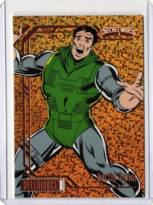 2023 UD Marvel Allegiance Secret Wars Orange Glitter Doctor Doom #/199 ...
