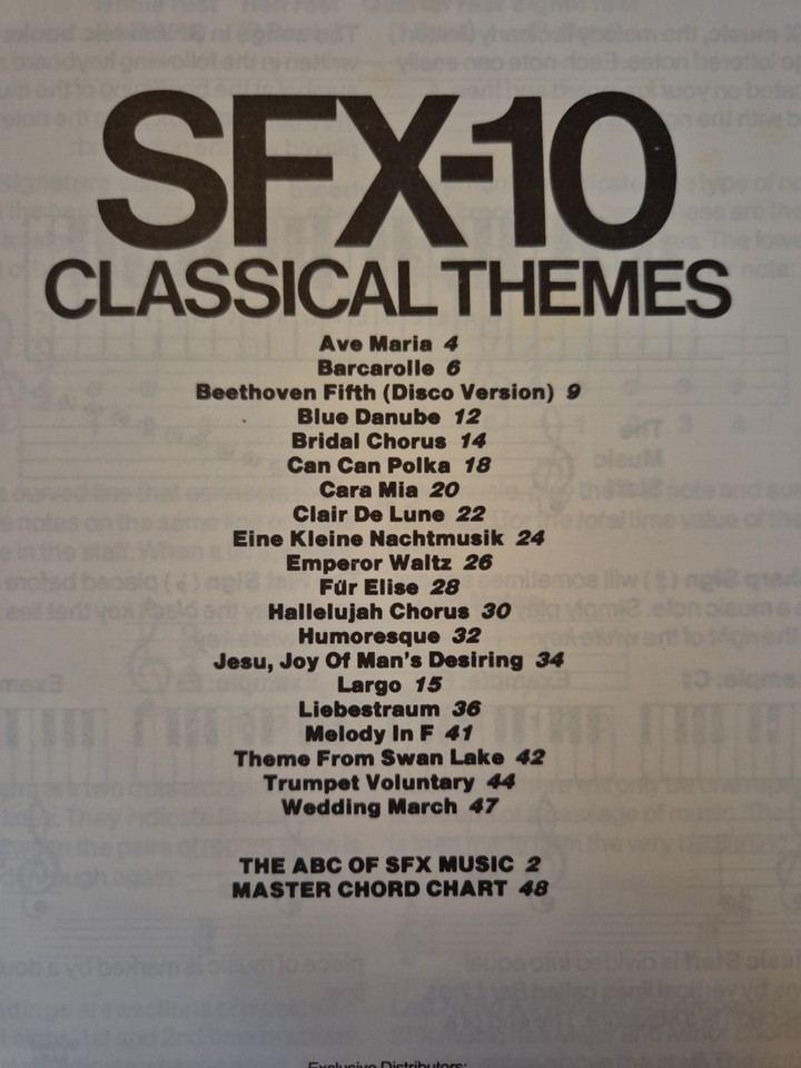CLASSICAL THEMES - Sheet Music Book for Musicians Keyboard Players | eBay