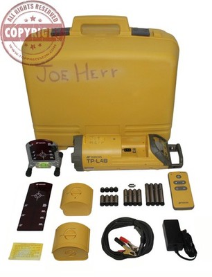 TOPCON TP-L4B PIPE LASER LEVEL, SPECTRA, TRIMBLE, LEICA, SEWER, PIPER ...